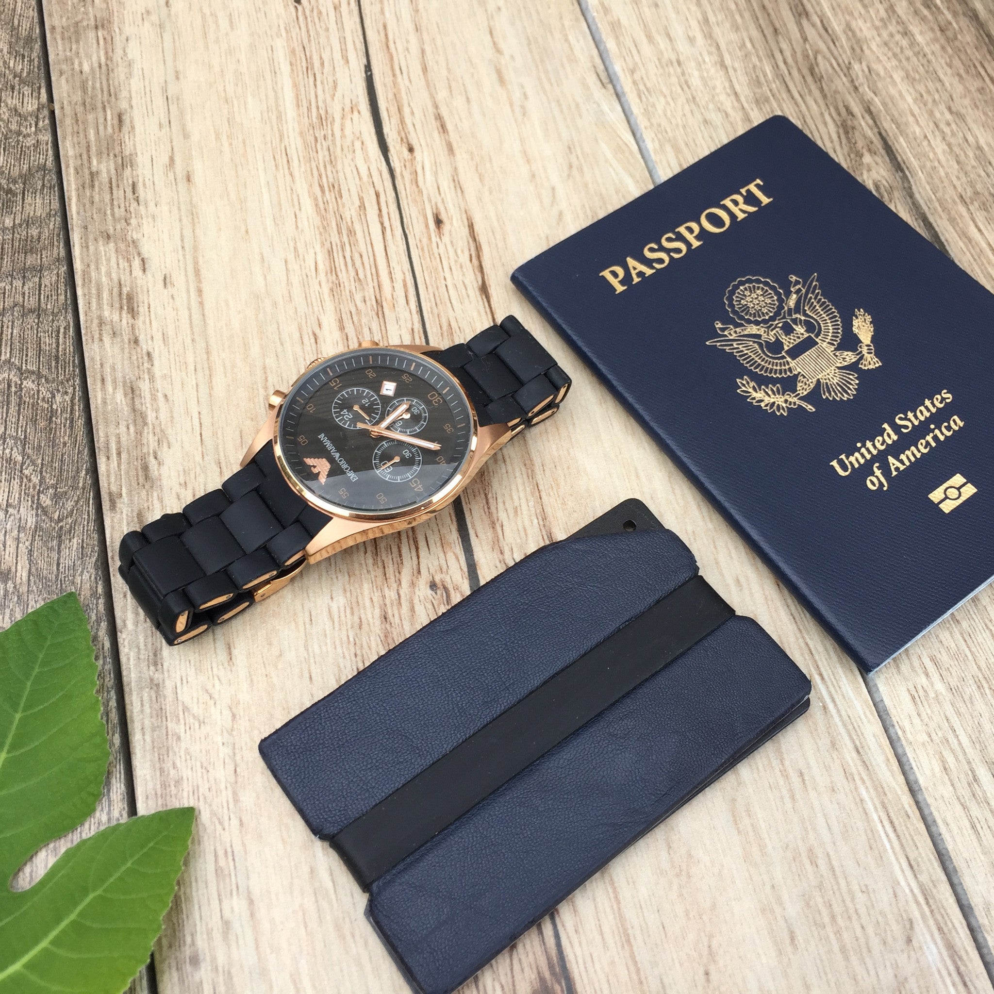 Blue Leather Aluminum Metal Wallet – Slim Wallet Company