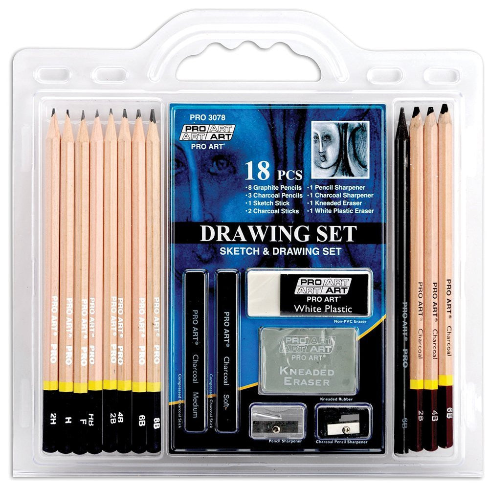 Pro Art 18-Piece Sketch/Draw Pencil Set – Slim Wallet Company