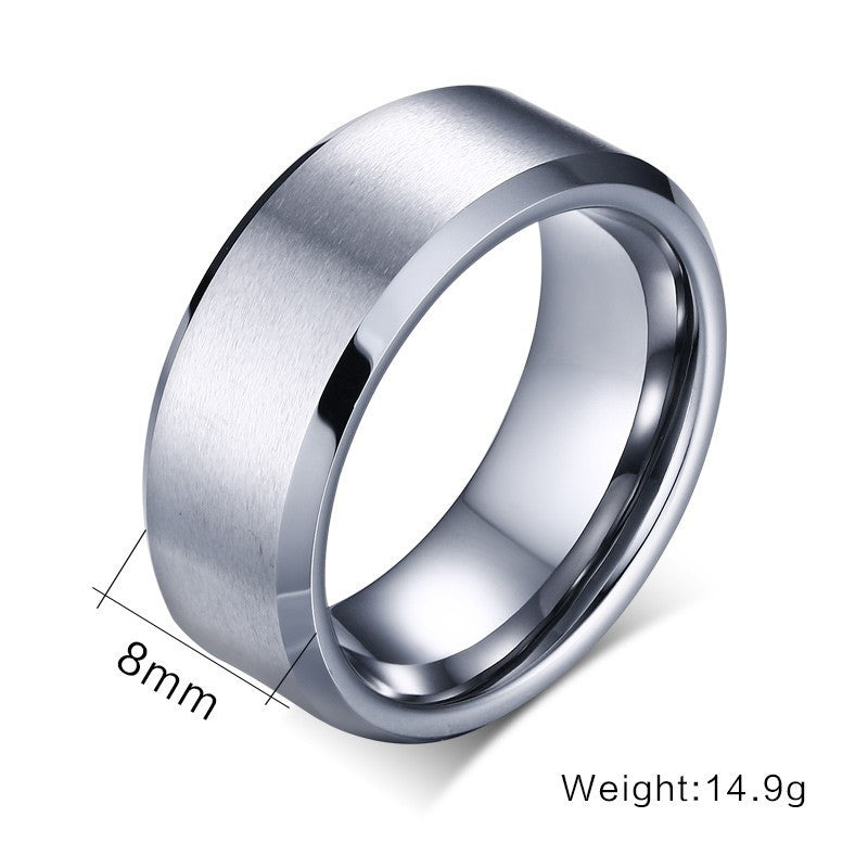 Brushed Clean Cut Tungsten Ring – Slim Wallet Company