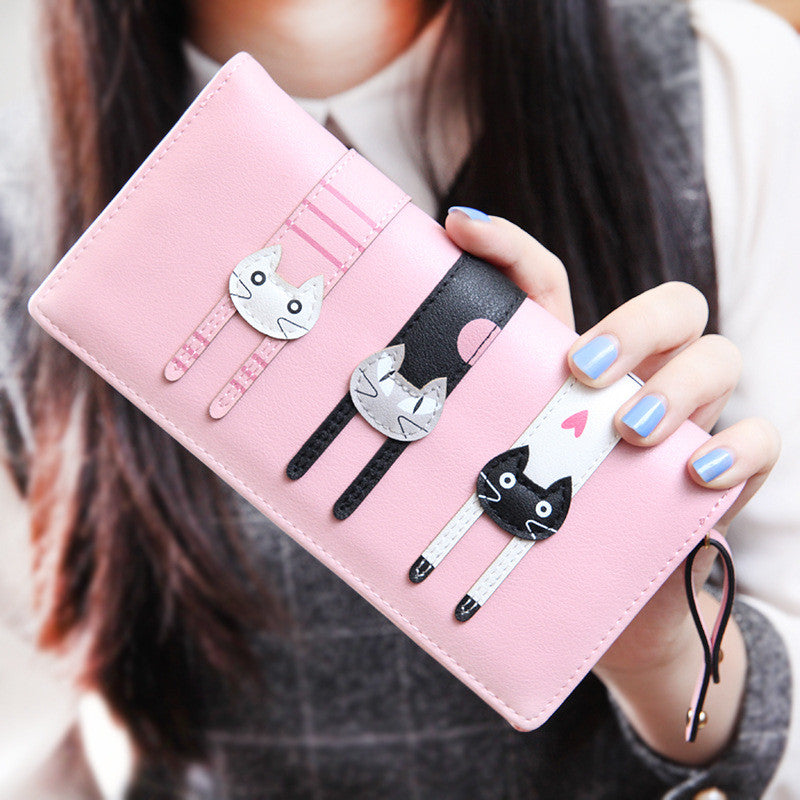 2016 New Fashion Envelope Women Wallet Cat Cartoon Wallet Long Creativ ...