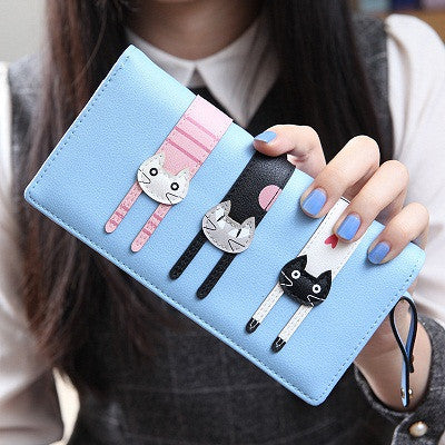 2016 New Fashion Envelope Women Wallet Cat Cartoon Wallet Long Creativ ...
