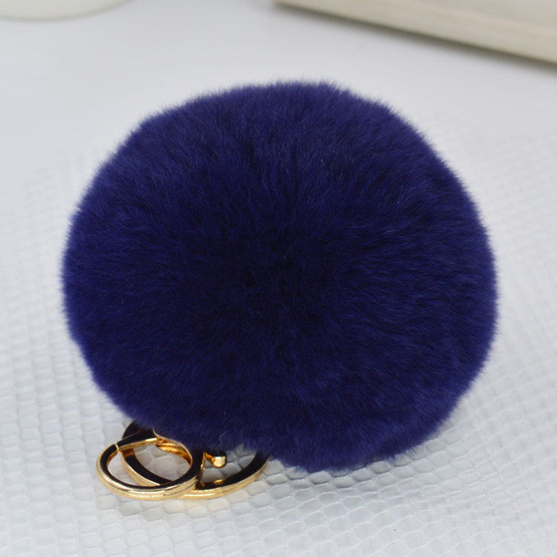 2016 new 10 color trinket Keychain pompons keychains fur Keychain fluf ...