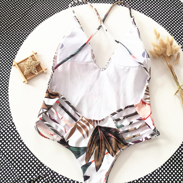 Tropical Back Swimsuit Slim Wallet Company